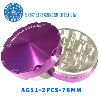 AMERICAN GRINDER®️ 76mm (3") 2 PCS CNC Machined Heavy Duty herb tobacco ...