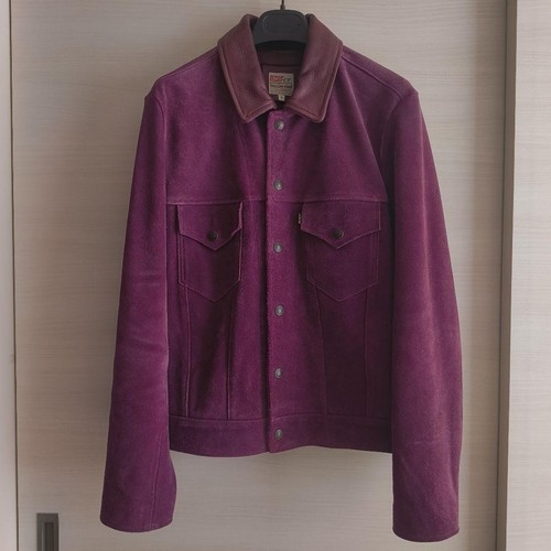 LVC Levi's Vintage Clothing 1960's Suede Trucker Jacket Purple Men's S ...