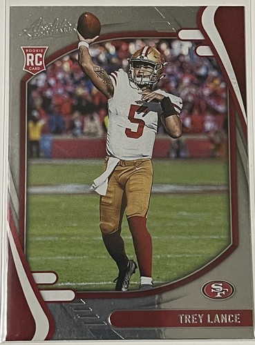 TREY LANCE MINT 49ERS QB FOIL ROOKIE CARD #103 RC 2021 PANINI ABSOLUTE ...