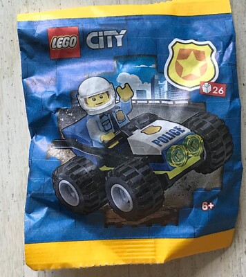 LEGO SET POLYBAG MINIFIGURE FIGURINE CITY FOIL 952302 LE MOTO QUAD DE ...