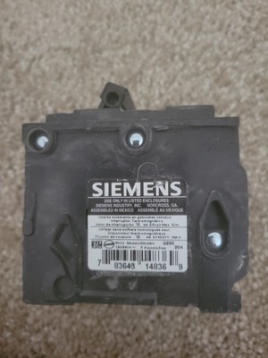 Siemens Murray Q220 2 Pole 20A 120/240v Type A Circuit Breaker ...