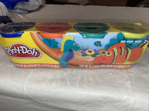 New Play-Doh 4-Pack Colors Orange Neon Green , Green and Blue Free ...