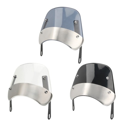 Universal Wind Deflector for 5"-9.45" Headlight Motorcycle Windshield ...