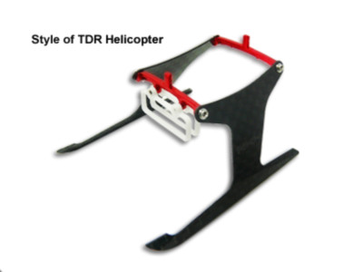 NEW RAKON HELI Blade MCPX CNC Alum Landing Gear Style 03 BLK-Red FREE ...