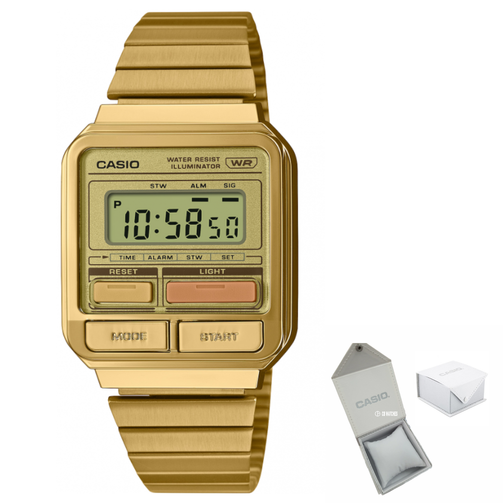 Casio Standard A120WEG-9A Gold Classic Retro Colorful Front Buttons | eBay