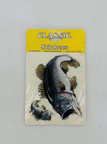 Vintage 1980 Decal Specialties Classic Stickers Bass Fish Fisherman NEW ...