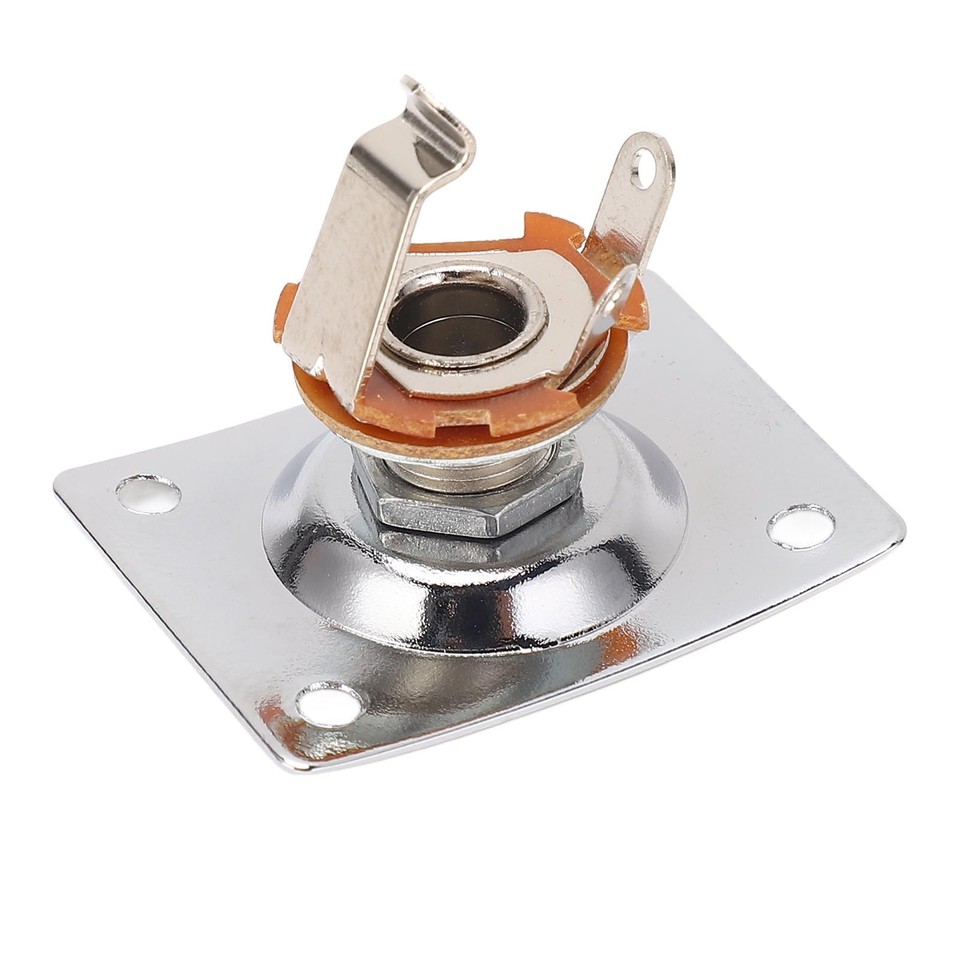 Guitar Output Jack Plate Square Shape Metal Compact Guitar Jack Socket ...