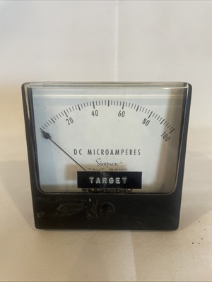 1960’s Antique Simpson DC Panel Meter 0-100 Microamperes Taut Band | eBay