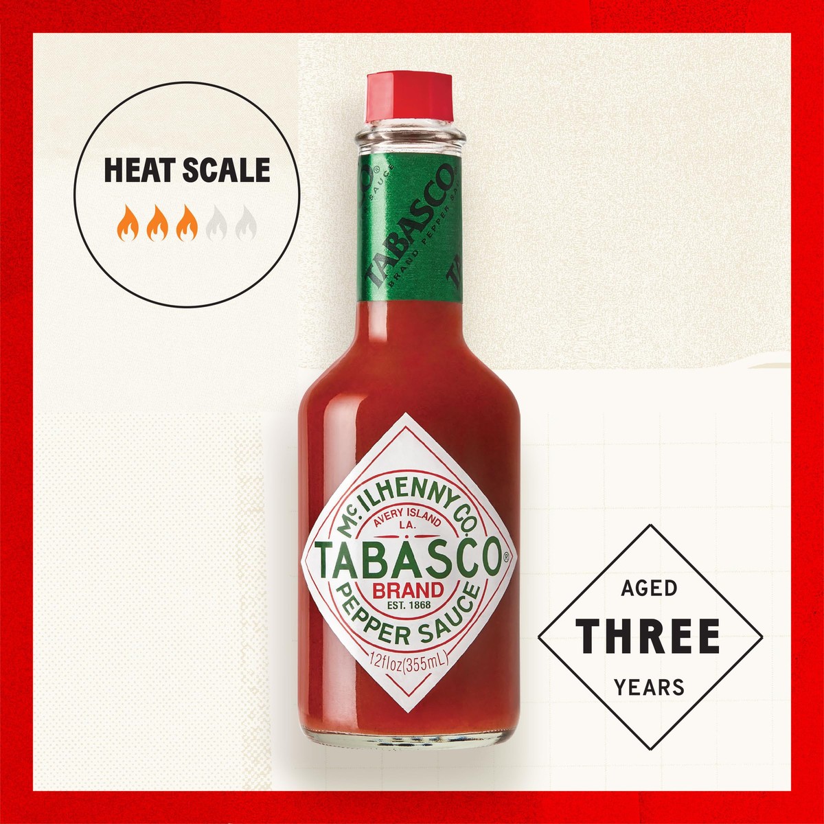 Old Bay Hot Sauce Tabasco Original Sauce, BIG BOTTLE Pepper, 12 Ounce ...