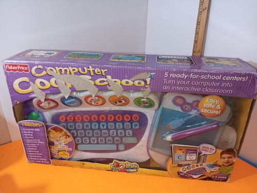 Fisher-Price Computer Fun2Learn Electronic Learning 3-6 Years box rough ...