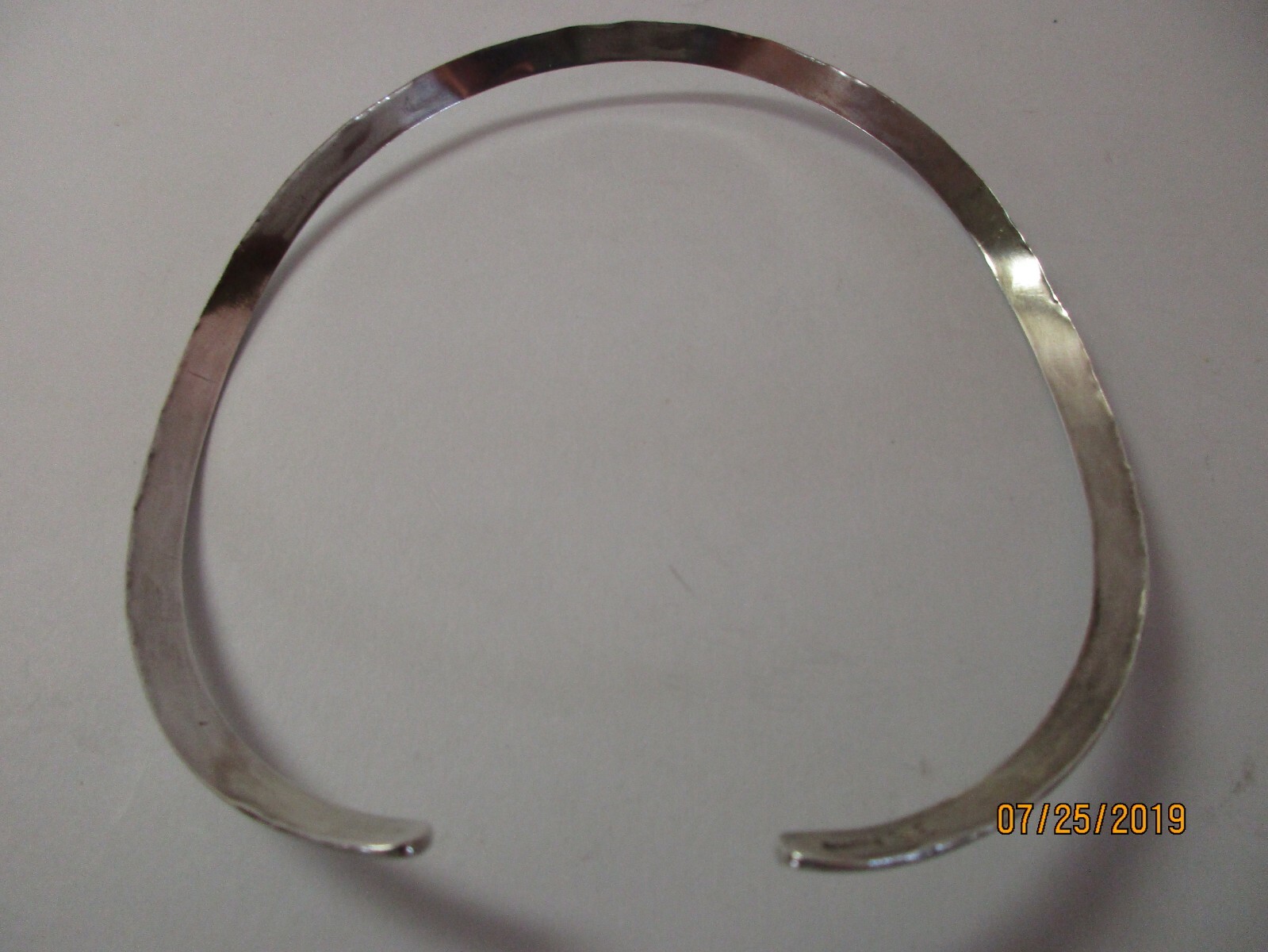 Vintage Sterling Silver Torque Neck Ring Necklace Mar… - Gem