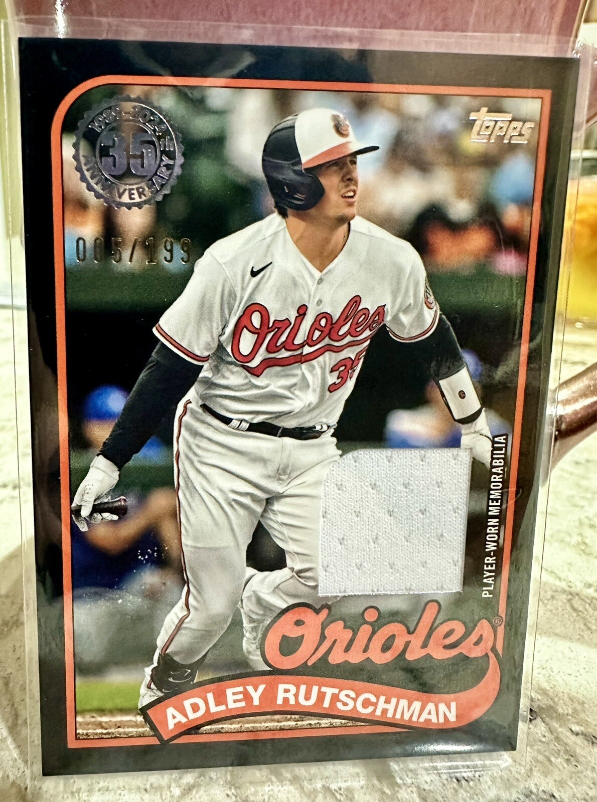 Adley Rutschman 2024 Topps 1989 Jersey Relic Card Black 89BR-ARU 35th ...
