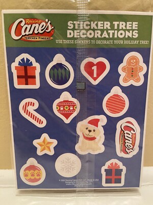 Raising Canes Sticker Tree Decorations Christmas Craft Sealed New | eBay