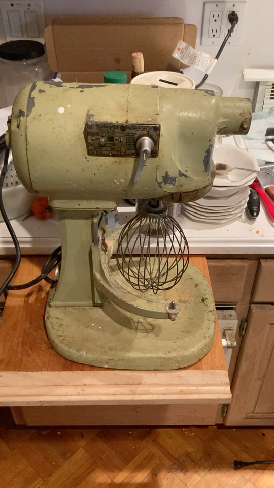 Vtg Hobart Kitchenaid Model G Heavy Duty Commercial Mixer w/Attachments ...