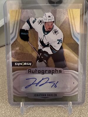 2021-22 Synergy Jonathan Dahlen Rookie Autographs San Jose Sharks RC ...