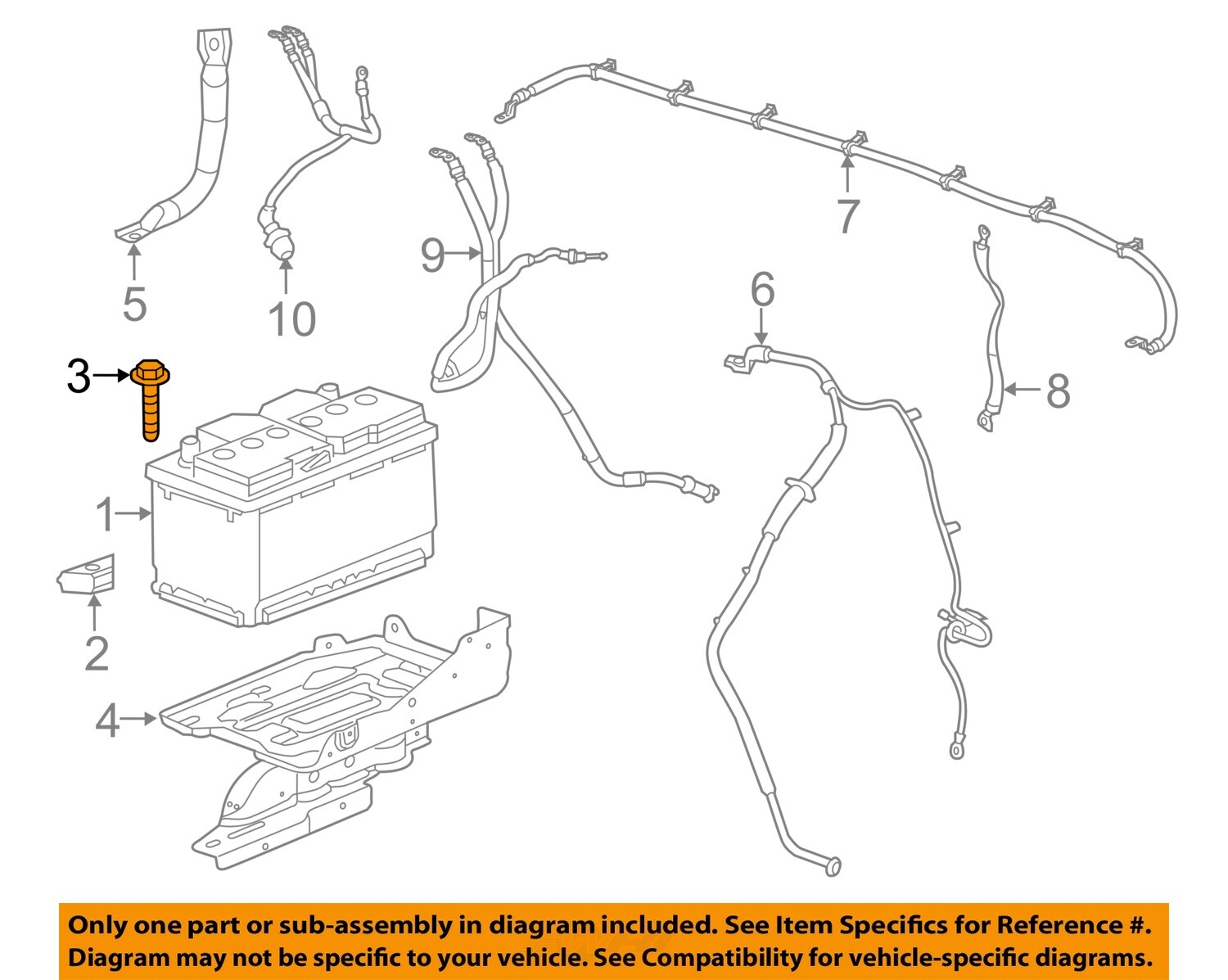 GM OEM 07-24 Acadia Electrical Battery-Hold Down Clamp Bolt 11562133 | eBay