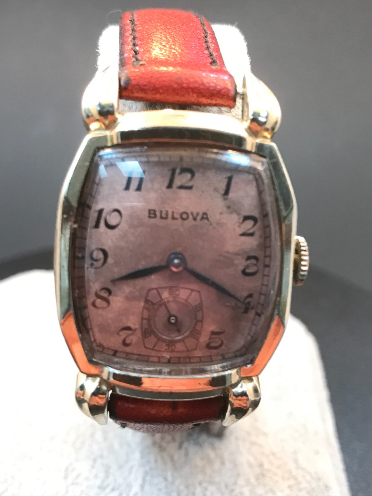ORIGINAL VINTAGE 1953 BULOVA ULTRA FANCY CASE COPPER DIAL MANUAL WIND ...
