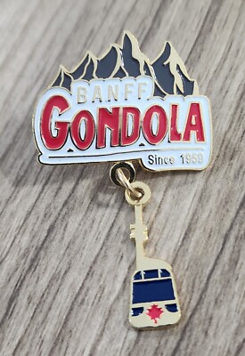Vintage BANFF Gondola National Park Souvenir Pin Pinback Alberta Canada ...
