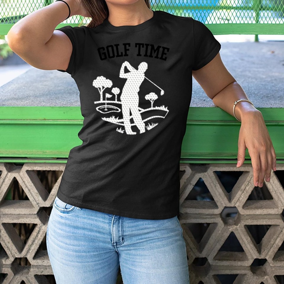 White Golf HTV Vinyl Roll-12 x5ft Patterned Iron on Vinyl for T-Shirts ...