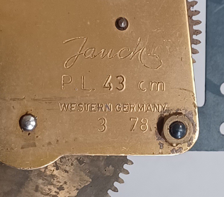 Jauch Time Only School House Clock Movement, Hands, Pendulum & Mounting ...