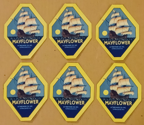 (6) New Never Used Antique MAYFLOWER BROOM Labels | eBay