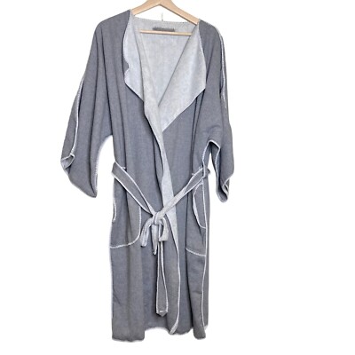The Madison Collection Marine Robe Unisex One Size Fits Most Gray ...