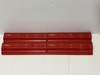 Scrabble Deluxe Red Tile Holders Racks Replacement Game Piece Part ...