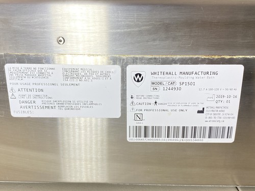 Forma-Splint Whitehall Thermal ThermoPlastic-Moulding Water Bath SP1501 ...