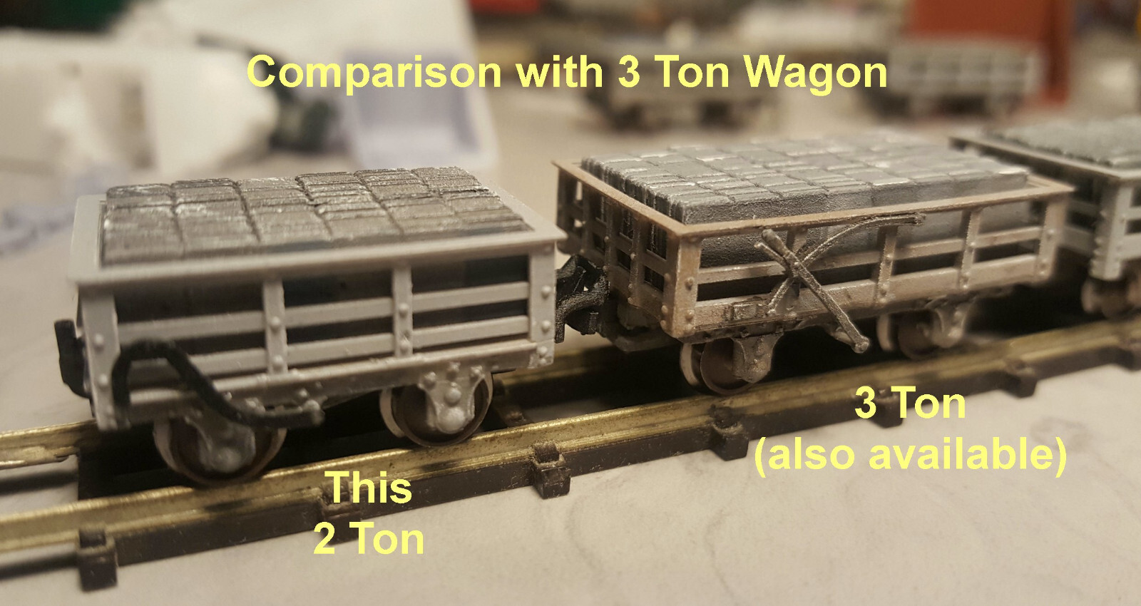 OO9/009 Ffestiniog 2 Ton Slate wagon Kit x 6 Trucks with wheels 3D ...