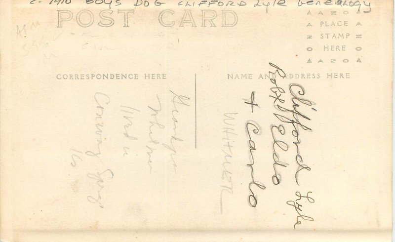 C-1910 Boys Dog Clifford Lyle Gemology RPPC Photo Postcard 22-8476 | eBay