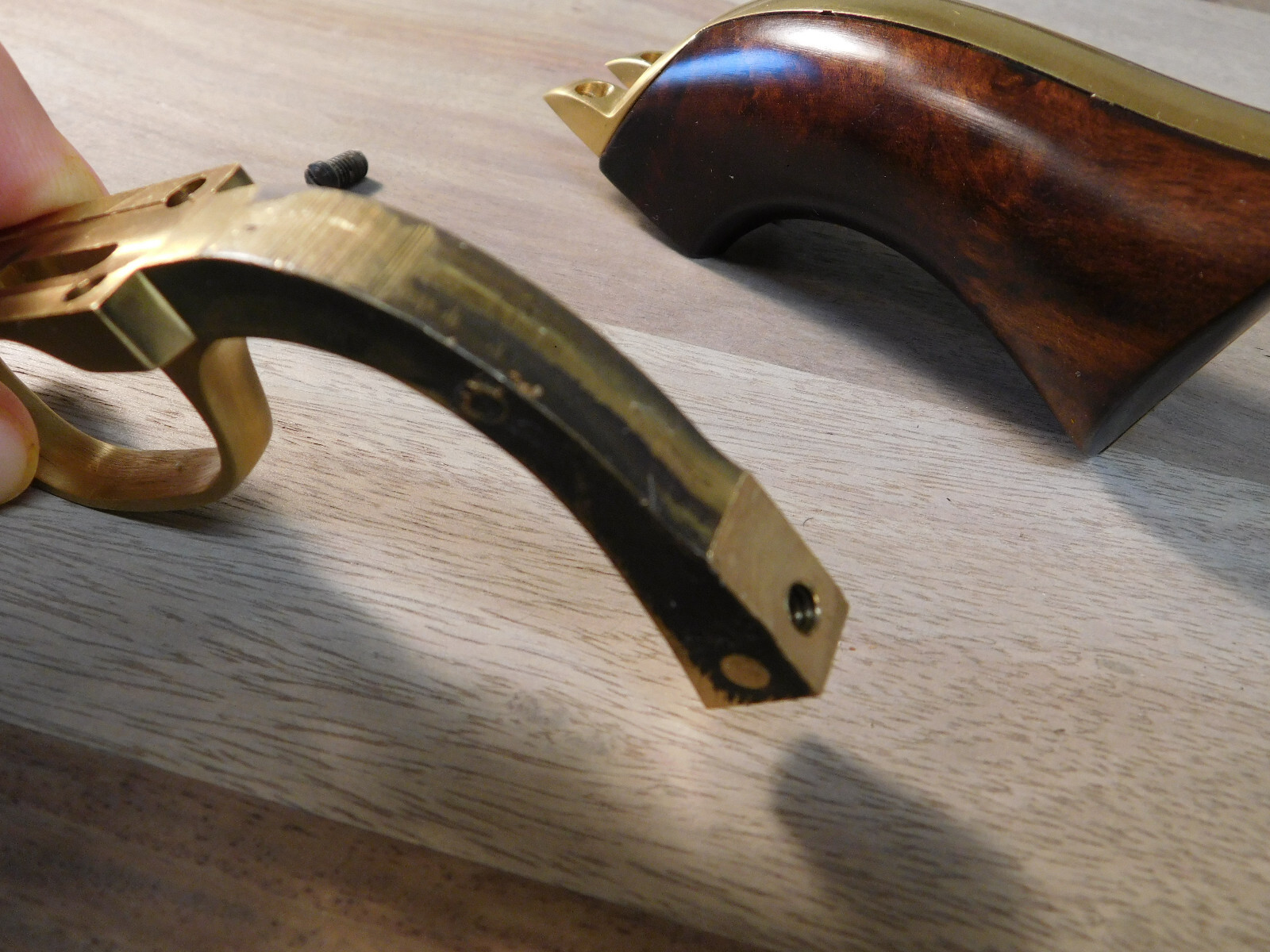 Uberti 1849 Pocket Marbled Walnut Full Grip -Wells Fargo -1862 Police ...