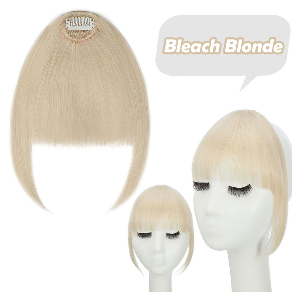 Straight Front Bangs Fringe Piece Clip In Hair Extensions Remy style ...