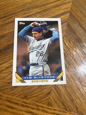 1993 Topps Milwaukee Brewers Baseball Card #234 Tim McIntosh Set Break ...