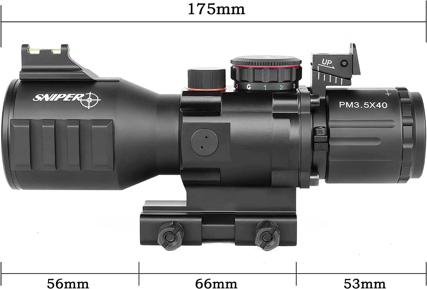 Sniper Prism 3.5X40CB Scope, Prismatic Scope Long Eye Relief ...