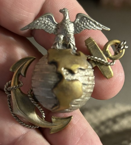 WW2 KOREAN WAR USMC MARINE OFFICER VISOR DRESS EGA EAGLE GLOBE ANCHOR ...