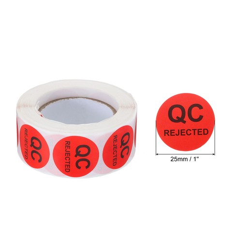 Inventory QC Rejected Stickers Labels 25mm/1" Red, 4 Roll 2000 Piece | eBay