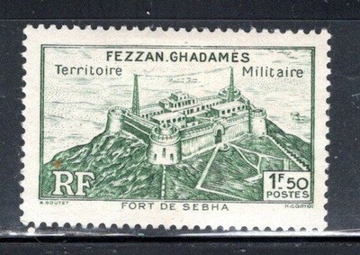 LIBIA FRANCE FRENCH OCCUPATION FEZZAN GHADAMES STAMP MINT HINGED LOT ...