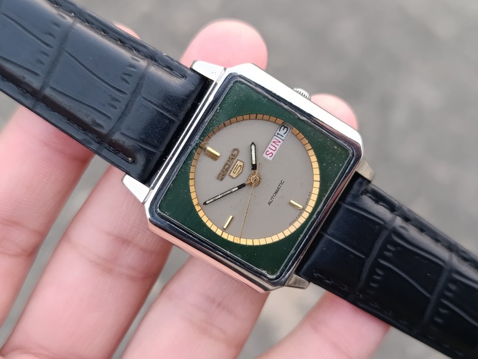 Vintage SEIKO 5 TV Automatic Day-Date Grey Dial Men's Japanese ...