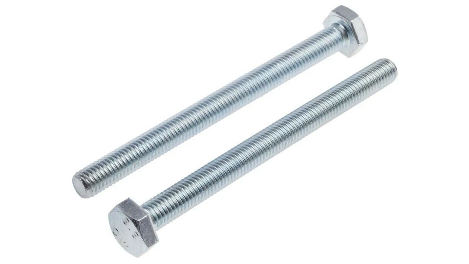 M8 8mm Set Screws Fully Threaded Bolts Grade 8.8 High Tensile Zinc ...