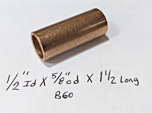 Oilite Bushing Bronze New 1/2 id x 5/8 od x 1-1/2 Brass Bearing sleeve ...