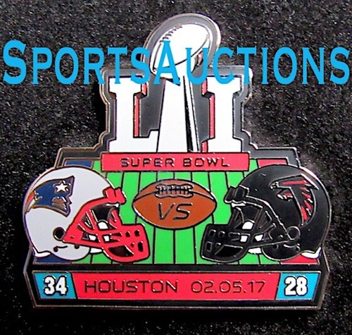 SUPER BOWL 51 Final Score PIN & CARD Willabee Ward PATRIOTS vs FALCONS ...