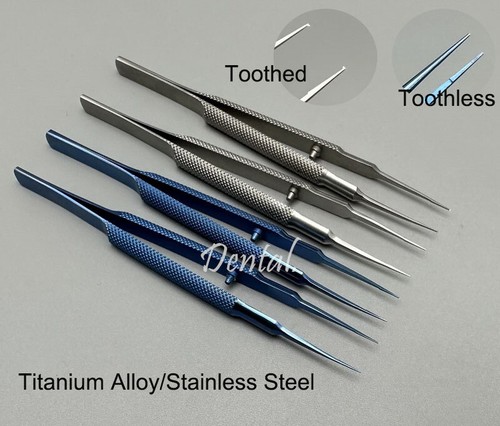 Ophthalmic Tweezer Dental Titanium Micro Forceps Needle Holder Platform Forceps | eBay
