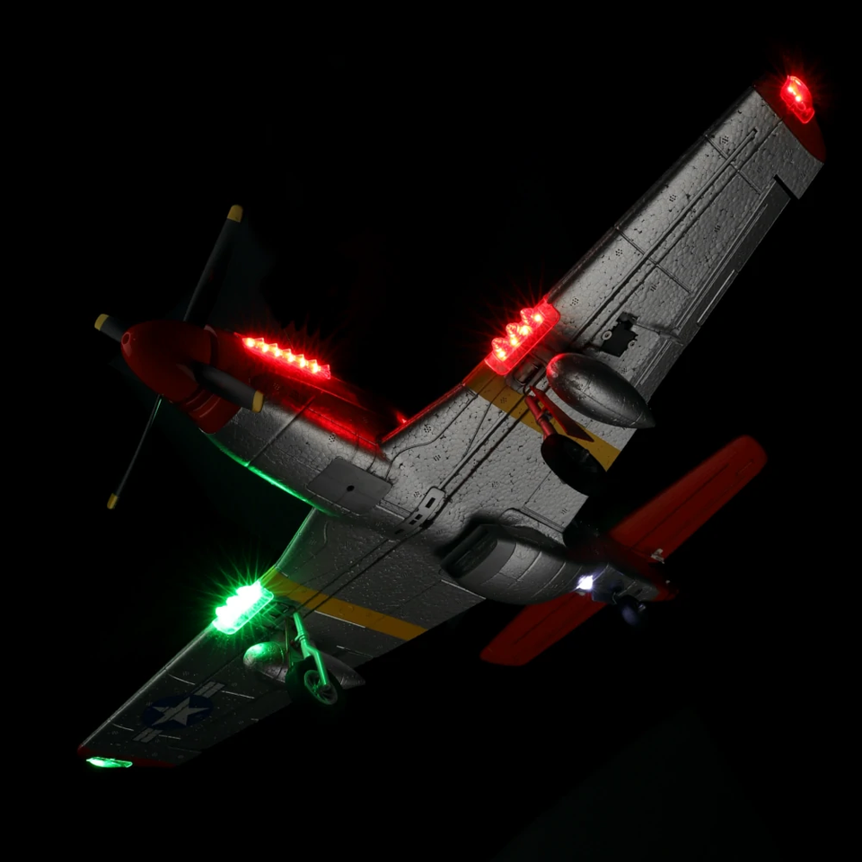 P-51 Mustang 560mm Wingspan 4CH EPP RC Fighter Plane RTF with LED Lights 7445038725762| eBay