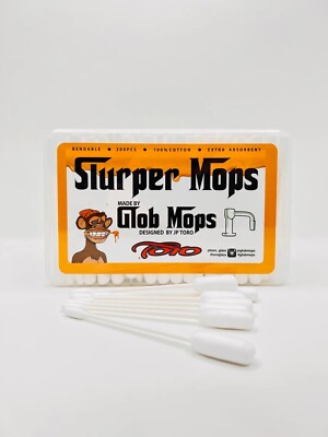 Glob Mops Slurper Mops 2 Pack - 400 Swabs - Bendable Extra Absorbent ...