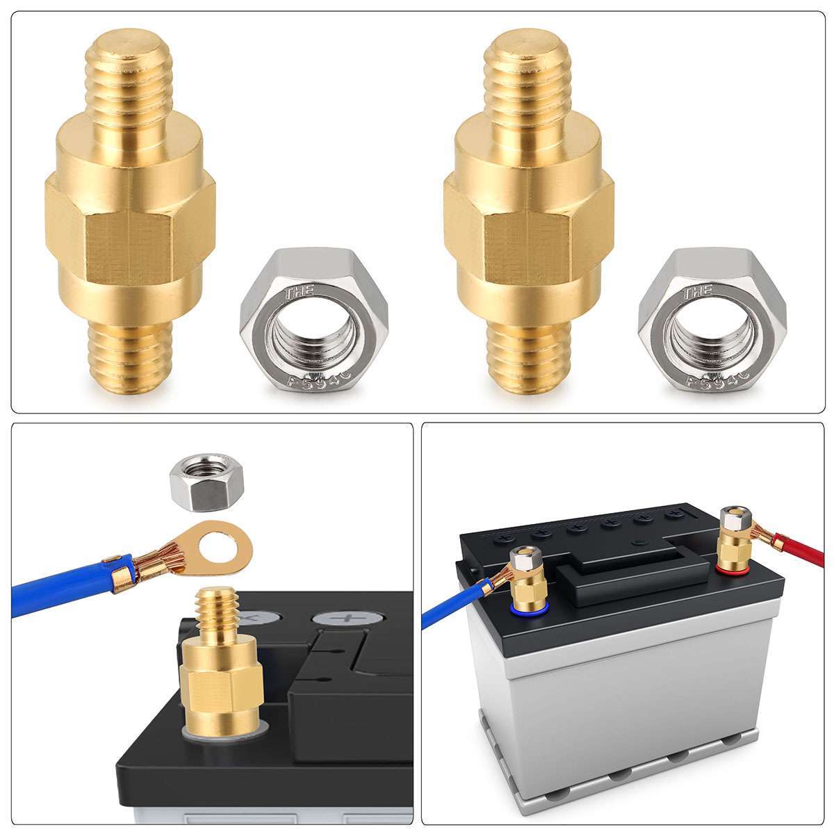 Battery Side Post Connectors Battery Post Extenders Side Post Battery ...