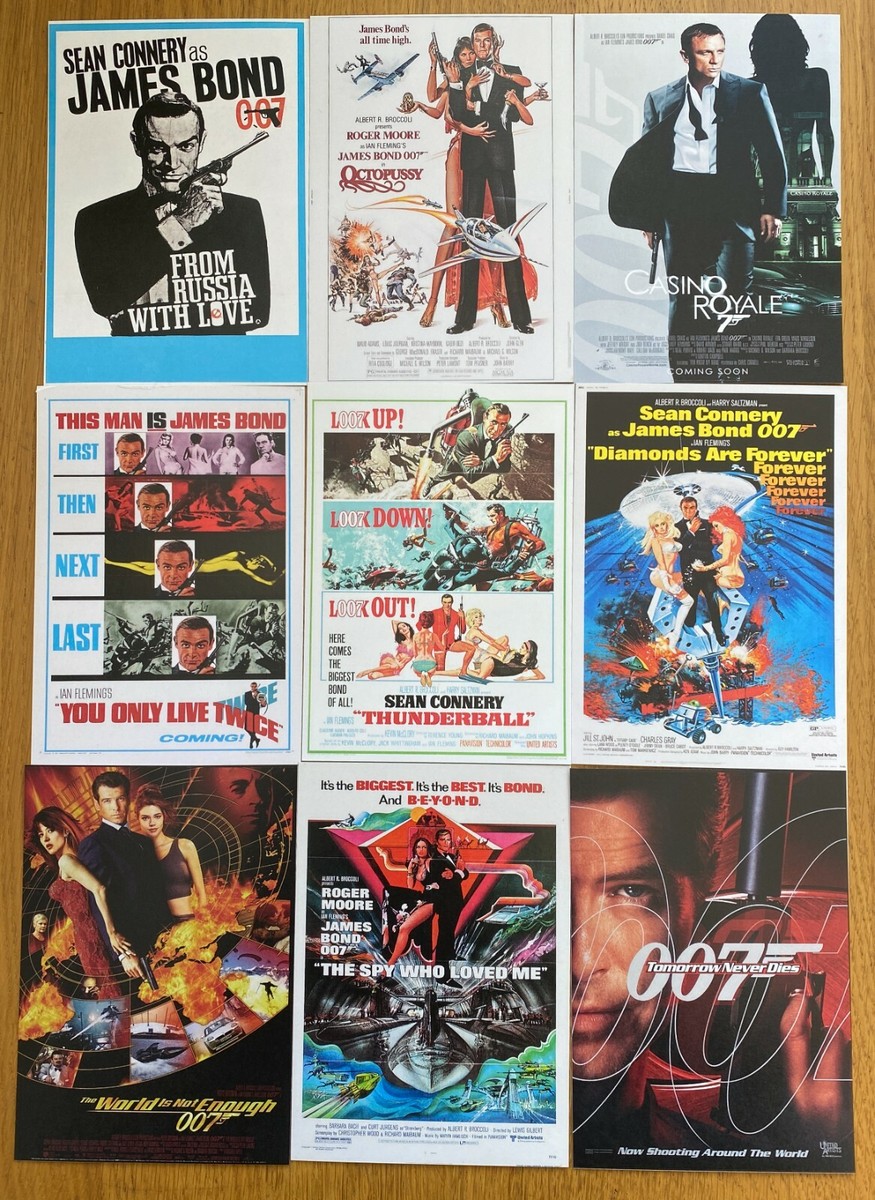 James Bond Movie Posters Reprints Vintage James Bond Movie Posters