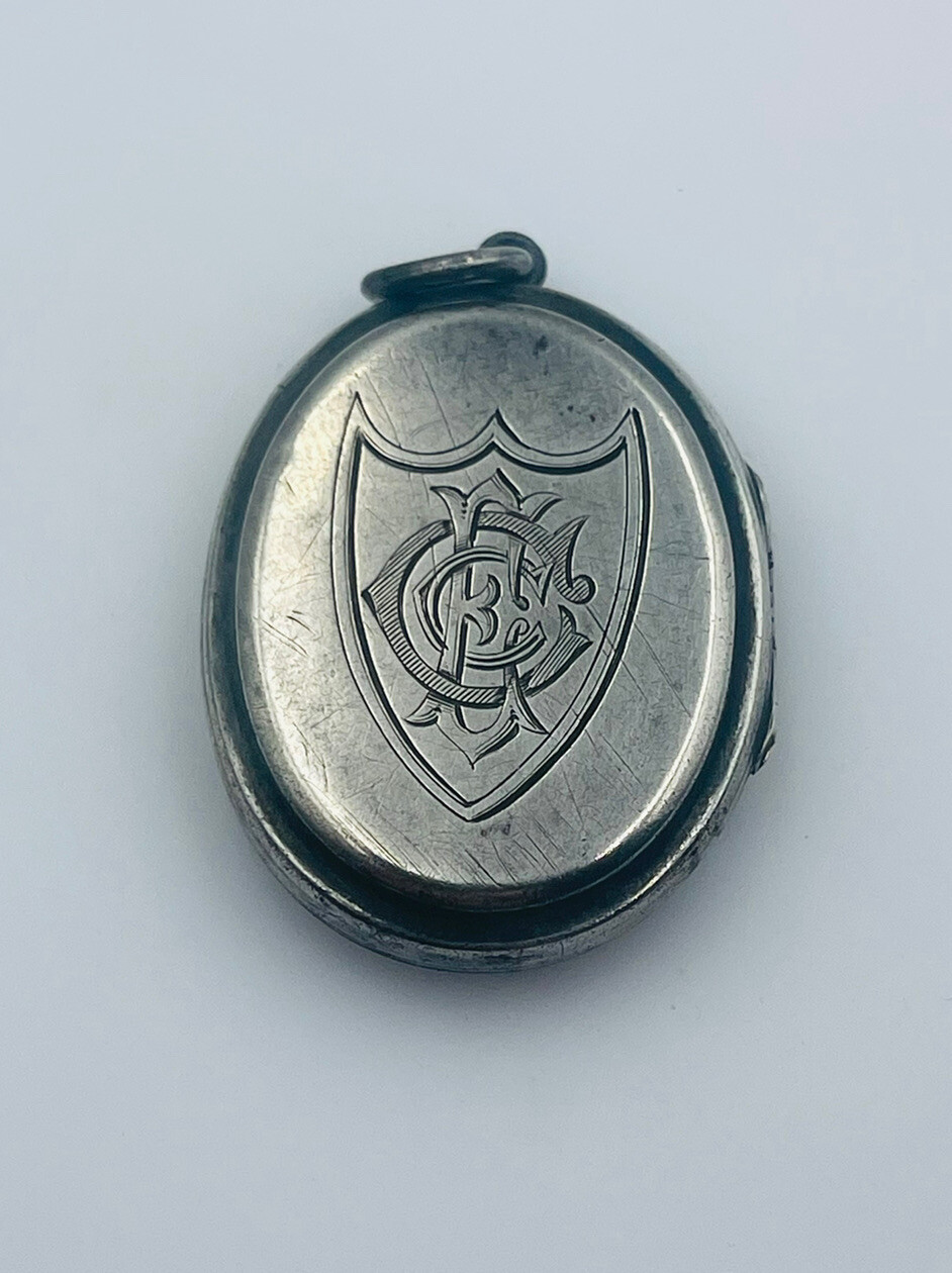 Antique Victorian Sterling Silver Shield Cartouche Lo… - Gem