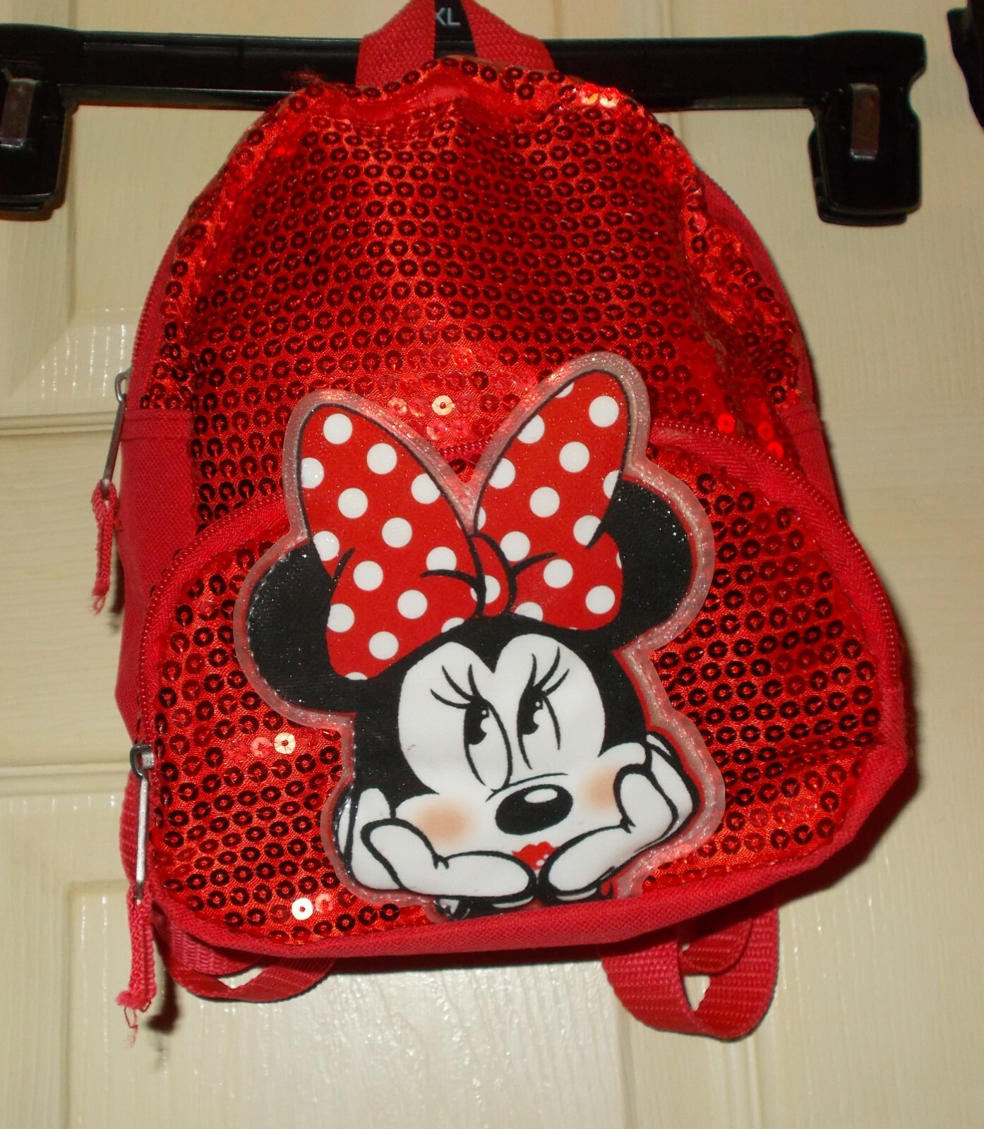 Girls Minnie Mouse 3D Backpack Plush Polka Dot OR Solid Black Fanny ...