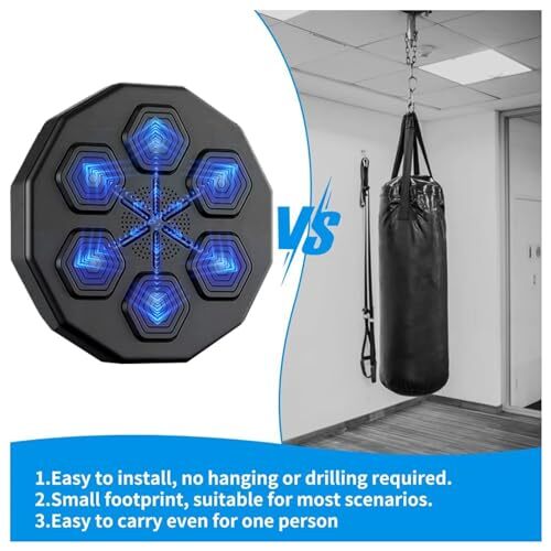 Music Boxing Machine,Wall Mounted Boxing Game, Intelligent Black ...
