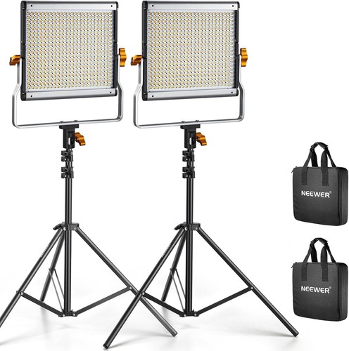 **NEW** Neewer Dimmable Bi-Color 480 LED Video Light and Stand Lighting ...